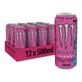 [CASE] MONSTER Energy Zero Sugar Ultra Fantasy Ruby Red Can 500 ml x12